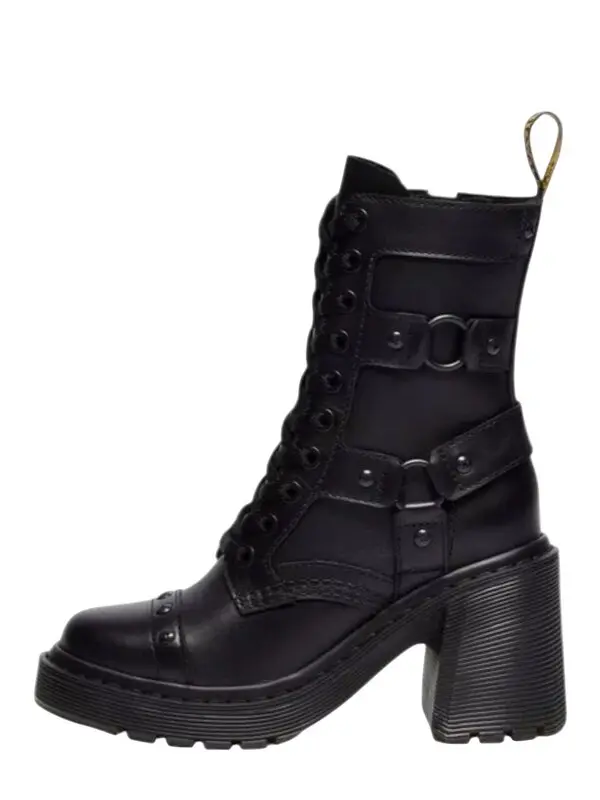 Dr. Martens Chesney Harness Heeled Boots - Black