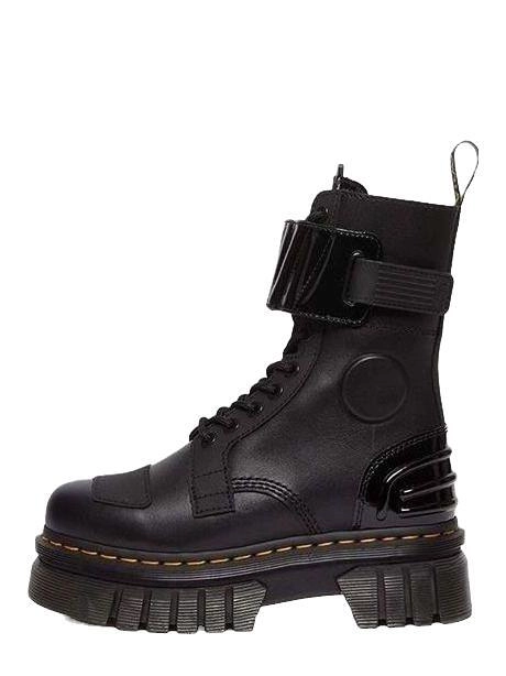 Dr. Martens Audrick 10-eye Alternative Leather Lace Up Boots - Black