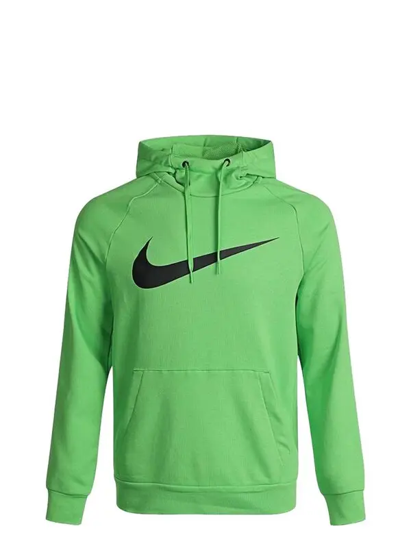 Nike Logo Print Pullover Hoodie - Green