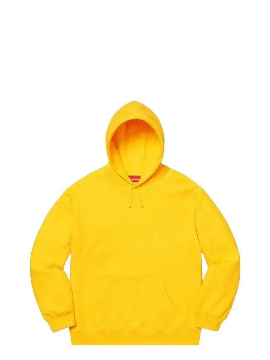 Supreme Rhinestone Script Hooded Sweatshirt - Yellow