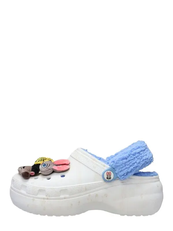 CROCS X Disney Classic Platform Clogs 'zootopia 2 - White/blue