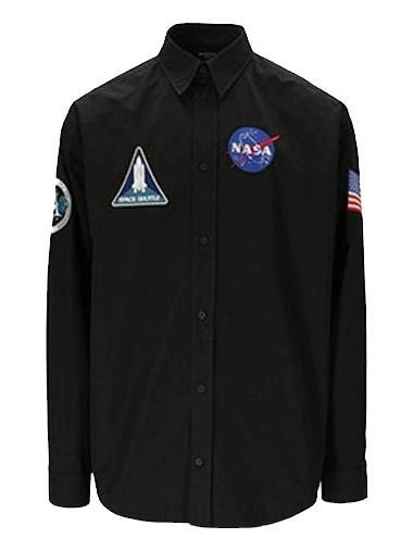 Balenciaga X Nasa Space Multi-patch Shirt - Black