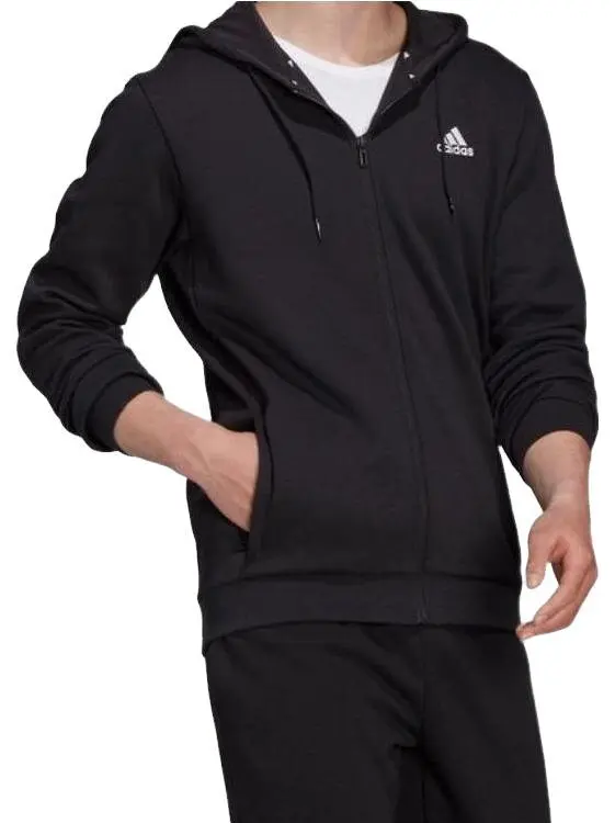 Adidas Embroidered Logo Sports Knit Hooded Jacket - Default Color