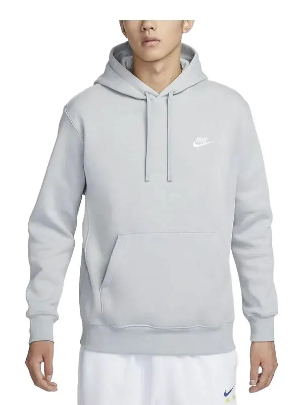Nike Club Fleece Pullover Hoodie - Grey