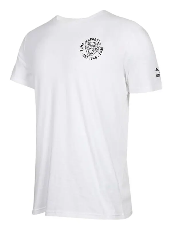 PUMA Graphic Vintage Cat Tee 'white - White/red