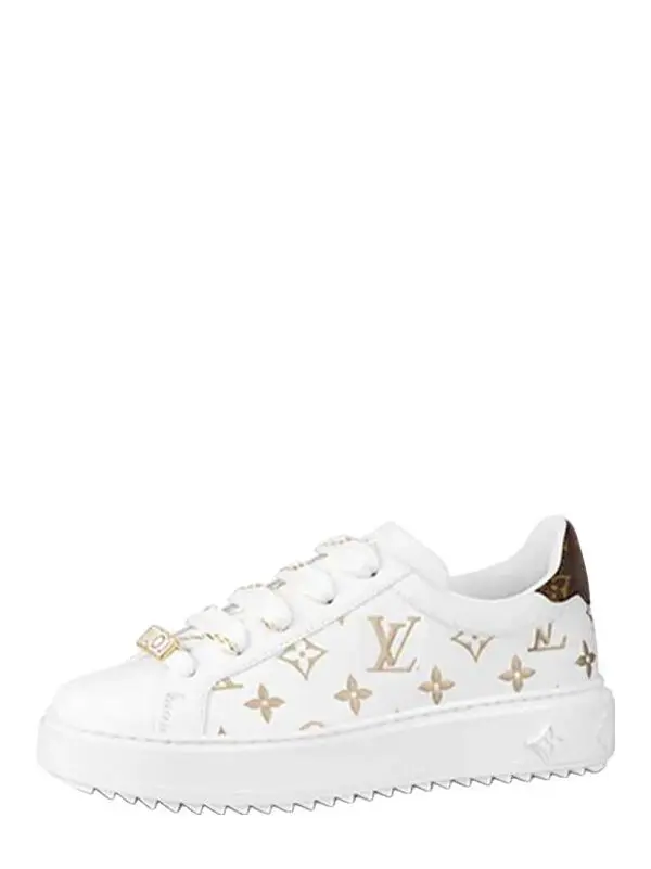 LOUIS VUITTON Time Out Sneakers - White/gold/brown