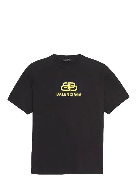 Balenciaga Interlocked Bb Regular Fit T-shirt - Black