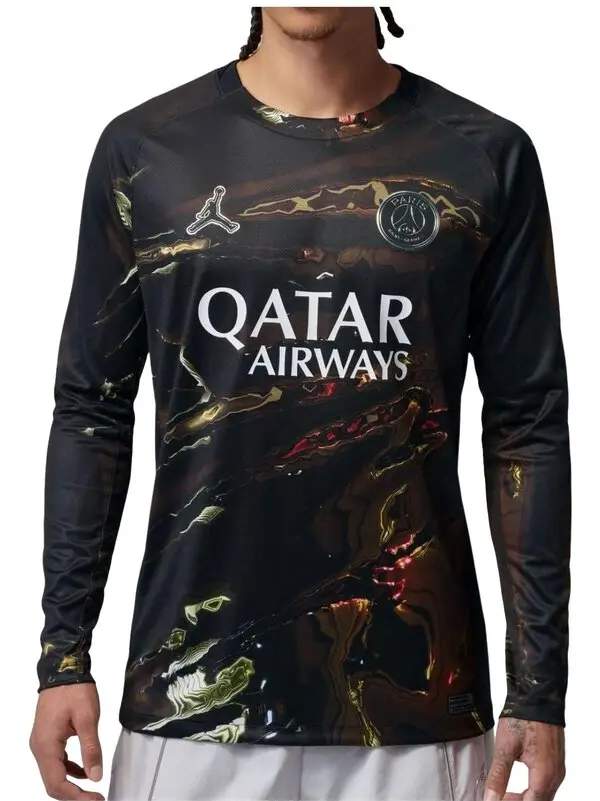 JORDAN Air Psg Paris Saint-germain 2026 Stadium Long Sleeve Replica Jersey 'night Edition - Black/white