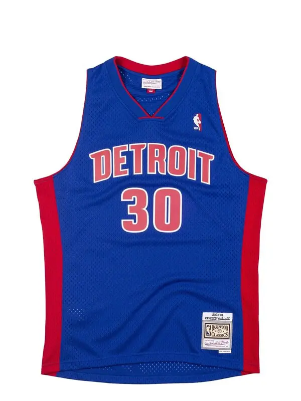 Mitchell & Ness X Nba Detroit Pistons 2003-04 Swingman Jersey 'rasheed Wallace 30 - Navy/red
