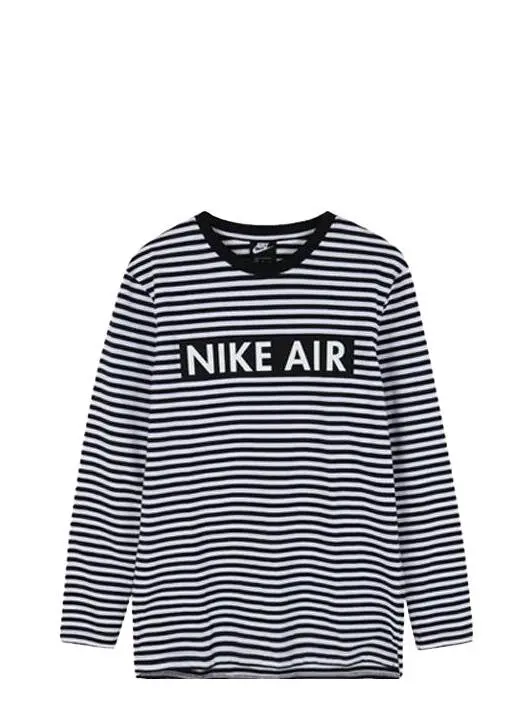 Nike Long Sleeve Striped Top - Black And White