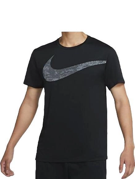 Nike Short Sleeve With Big Swoosh Logo - Black