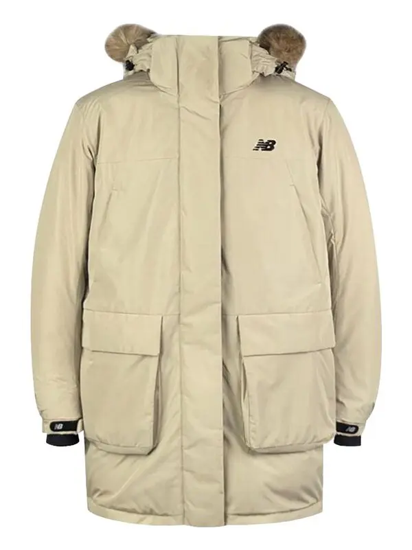 NEW BALANCE Down Parka - Beige/brown