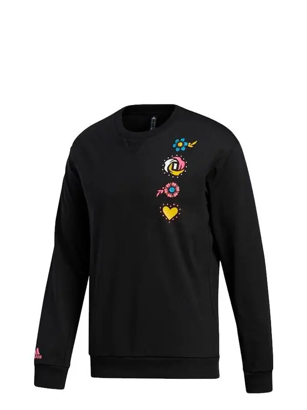 Adidas Round Neck Graphic Pullover - Black