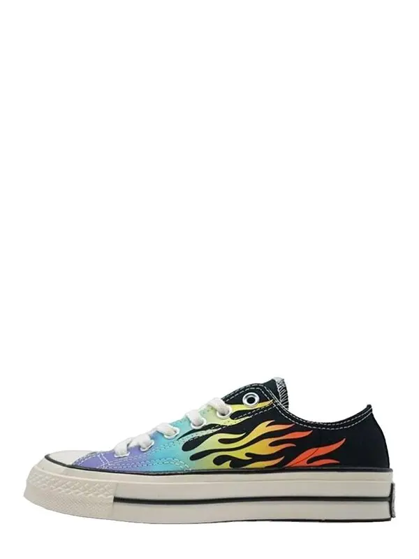 CONVERSE Chuck 70 Low Archive Print Flames Sneakers - Black
