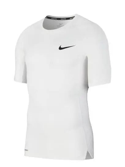 Nike Pro Training Short Sleeve Top - White