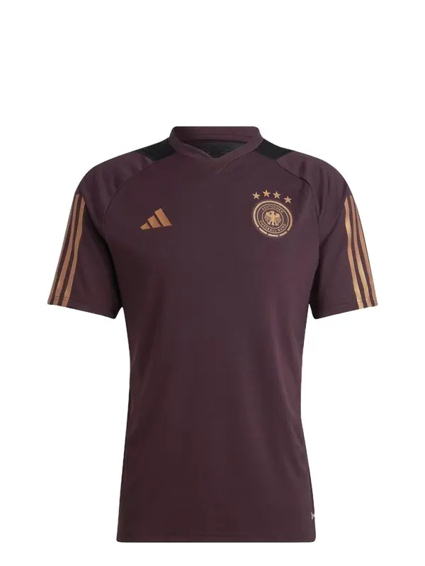 Adidas Germany Tiro 23 Training Short Sleeve Shirt - Shadow Maroon