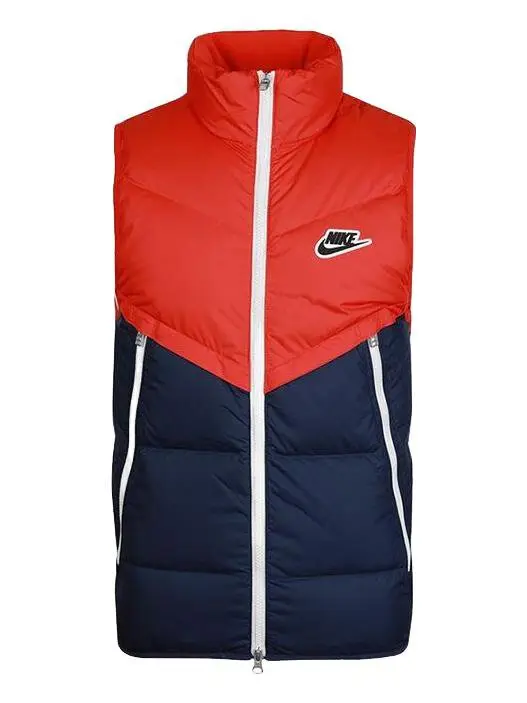 Nike Nsw Dwn Fil Wr Vest Shld Colorblock Down Vest Blue Red - Blue/red