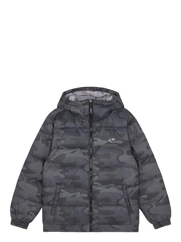 NEW BALANCE Puffer Jacket With Camouflage Print - Black Camo