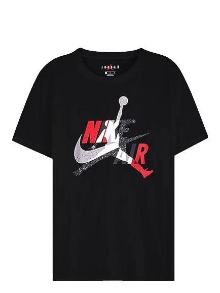 JORDAN Jumpman Classics Logo Printed Short Sleeve Tee - Black