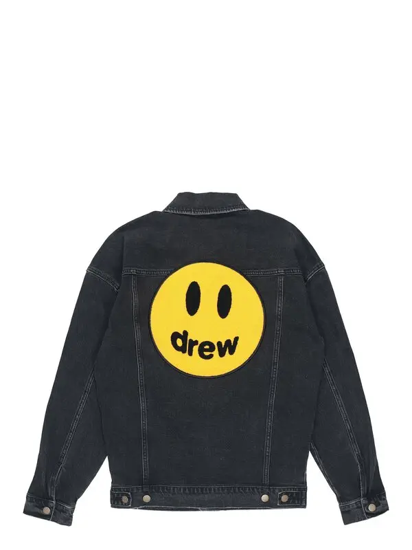 Drew House Chenille Mascot Patch Trucker Jacket - Black