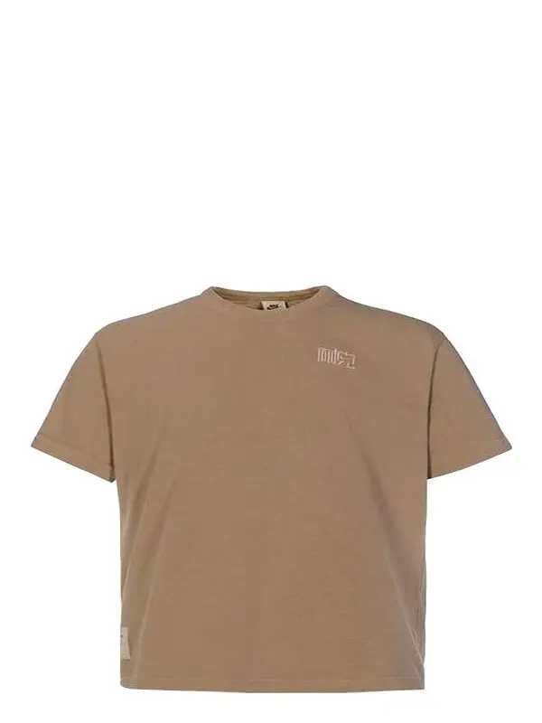 Nike Nai-ke Cha Nai-ke Cha Series Solid Color Sports Round Neck Short Sleeve Khaki T-shirt - Multi-color