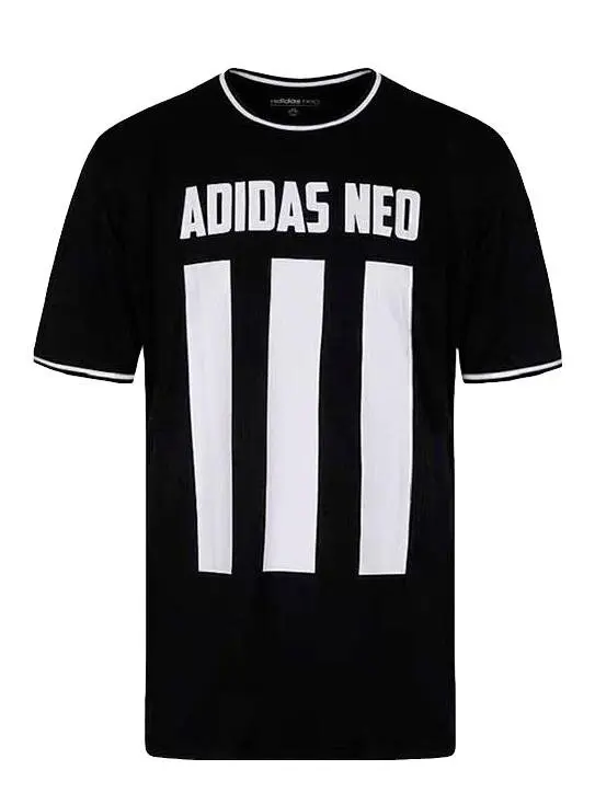 Adidas Neo Cs 3s T-shrt Casual Sports Round Neck Short Sleeve - Black