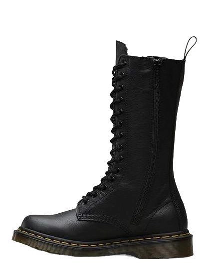 Dr. Martens 1b99 Leather Mid Calf Combat Boots - Black