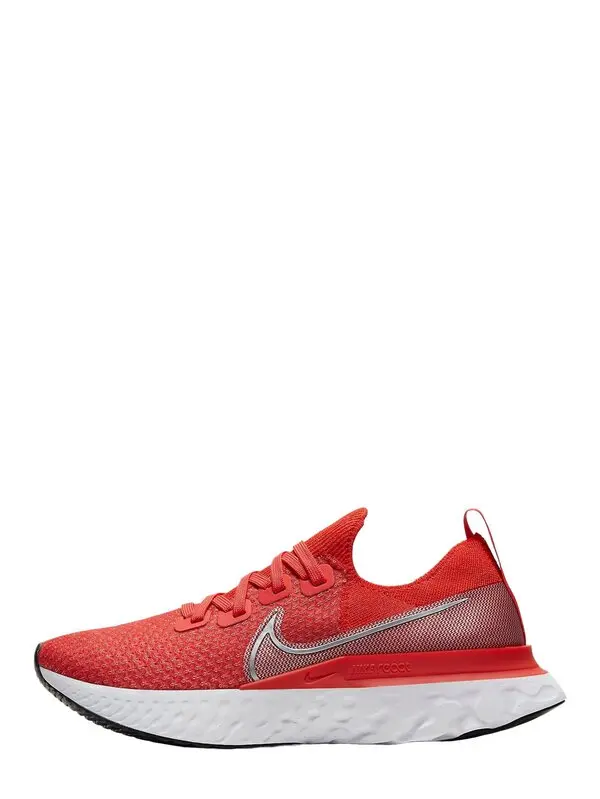 Nike React Infinity Run Flyknit Athletic Sneakers - Red/silver