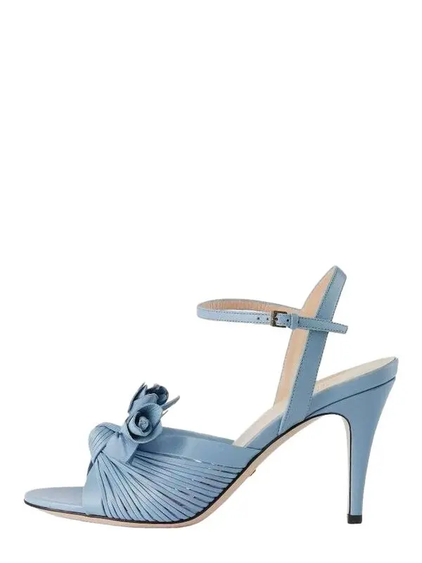 Gucci Lovelight Sandal With Flower Detail - Blue