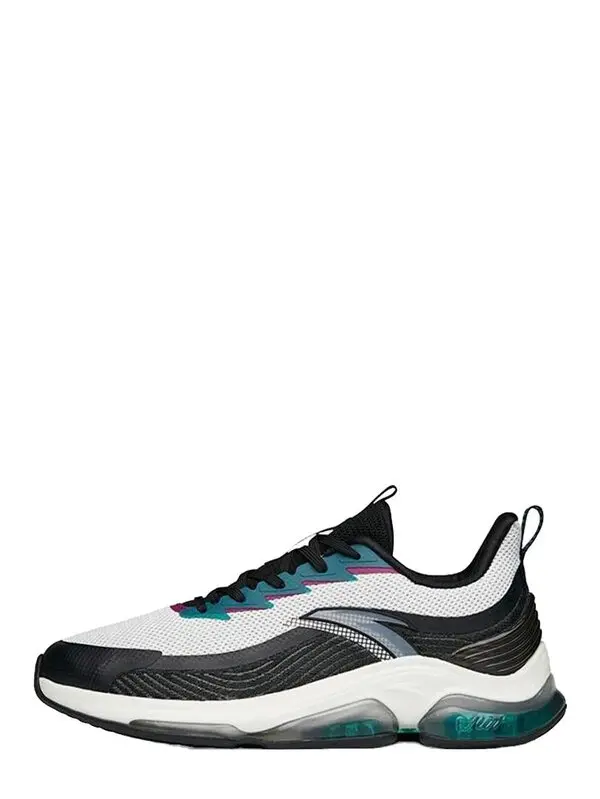 ANTA Athletic Lace-up Sneakers - White/black/green