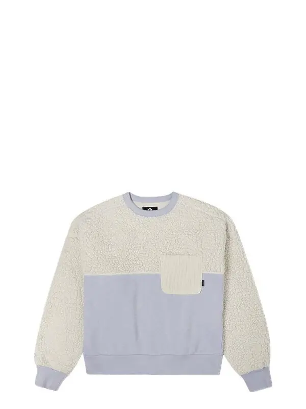 CONVERSE Lambswool Splicing Pullover - White