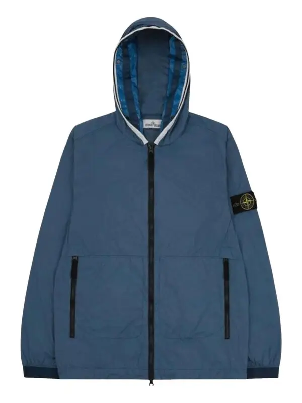 Stone Island Nylon-tc Hooded Jacket - Blue