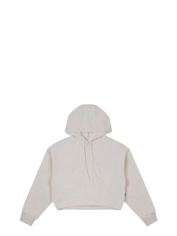 CONVERSE Cropped Hoodie With Drawstring - White