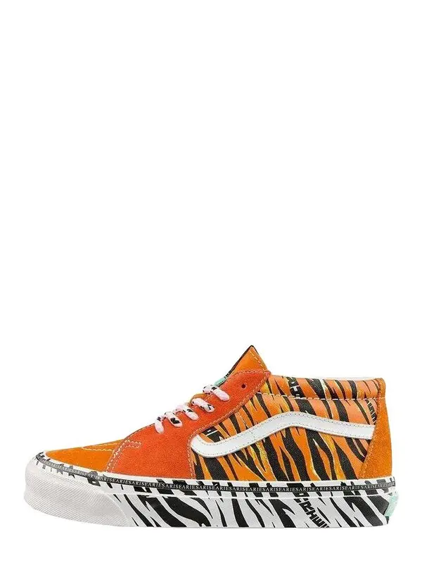 VANS Aries X Og Sk8-mid Lx "tiger Bright - Orange/black