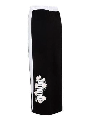 PUMA Logo Printing Half Body Long Skirt - Default Color