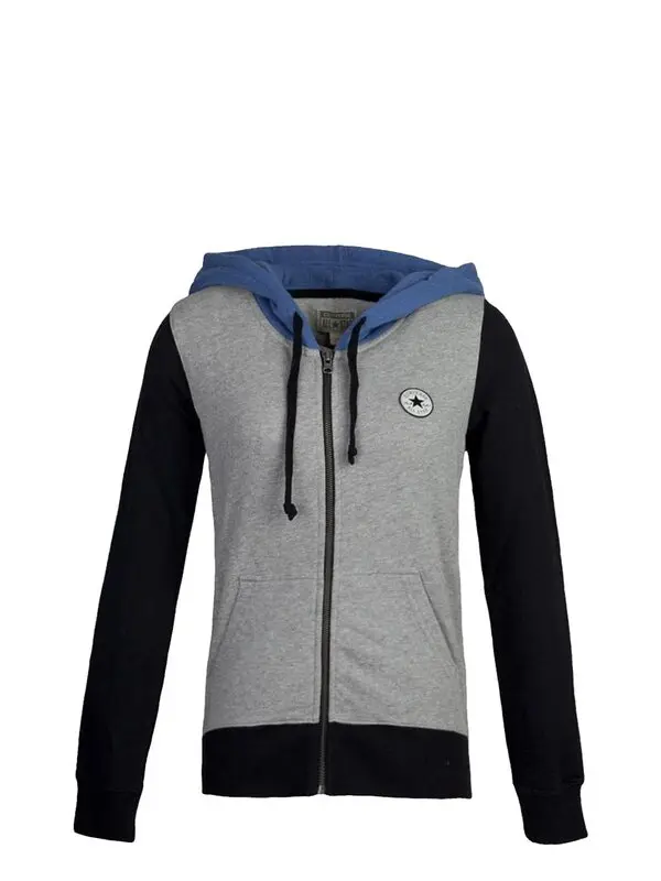 CONVERSE All Star Full Zip Hooded Sweatshirt - Grey