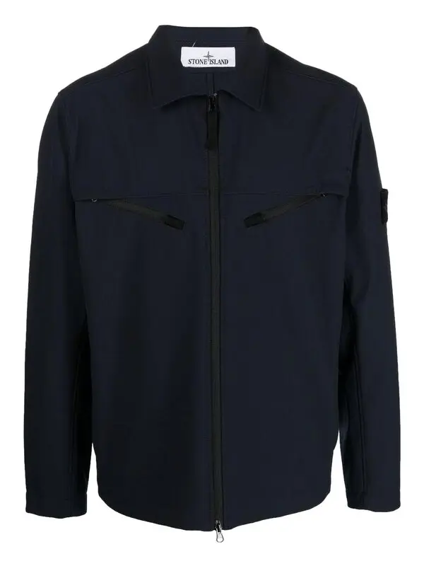 Stone Island Light Soft Shell-r Jacket - Navy