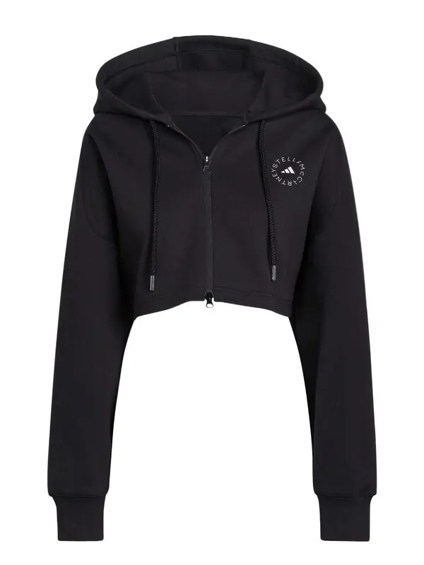 Adidas By Stella Mccartney Cropped Hoodie - Black