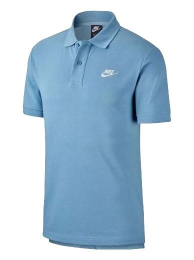 Nike Lapel Short Sleeve Polo Shirt - Blue
