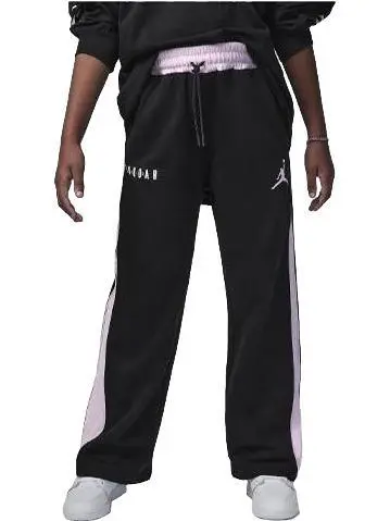 JORDAN Soft Touch Mixed Fleece Trousers - Black/pink
