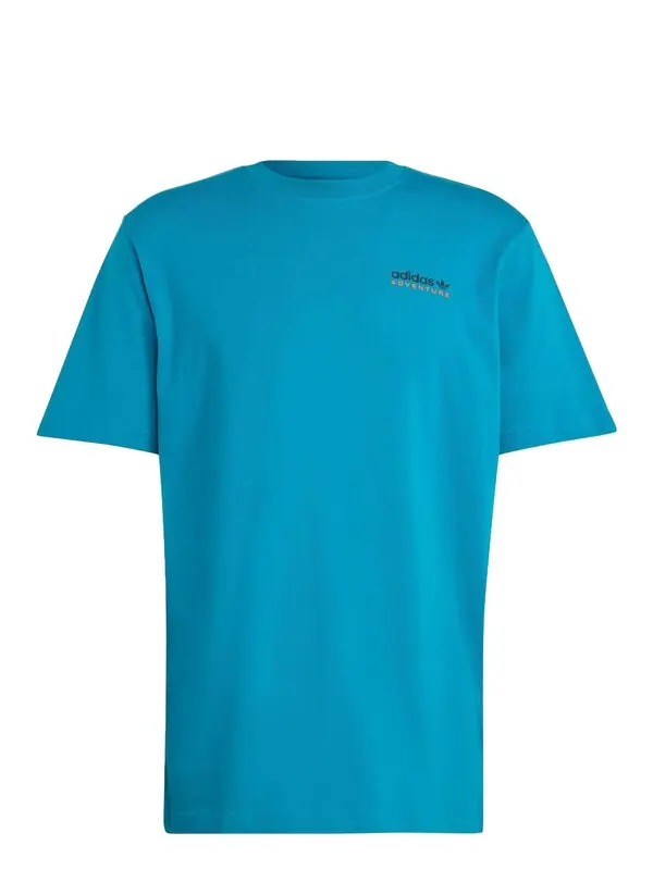 Adidas Adventure Mountain Back Tee 'active Teal - Blue