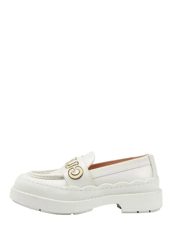 Gucci Loafer With Metallic Leather Accents - White