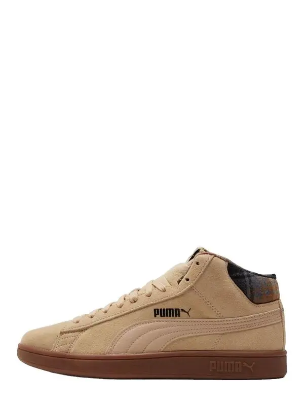 PUMA Smash V2 Mid Wtr "plaid Pebble" Sneakers - Khaki