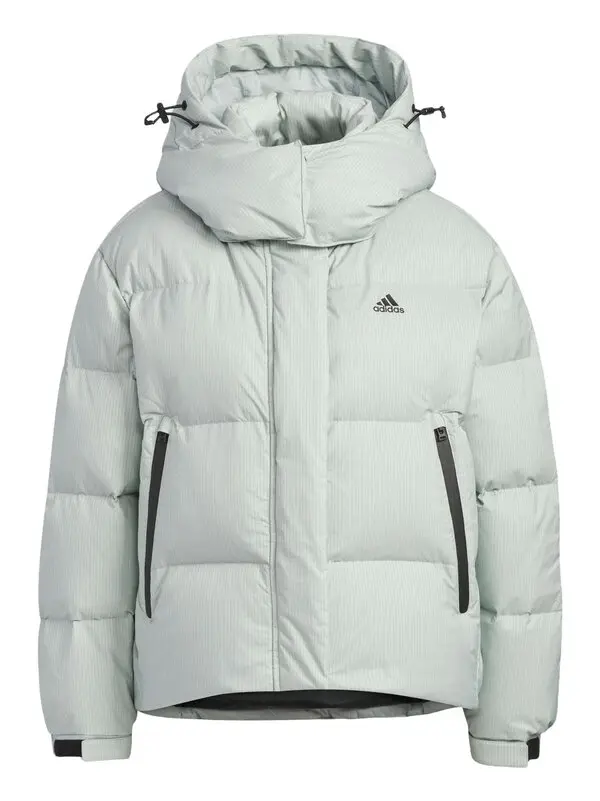 Adidas Puffy Down Jacket With Hood - Teal