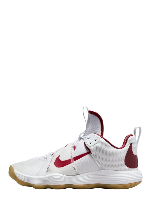 Nike React Hyperset Le Indoor Court Sneakers - White/red