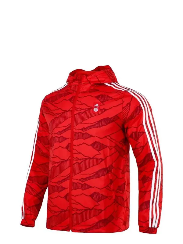 Adidas Soccer Training Hooded Jacket - Red