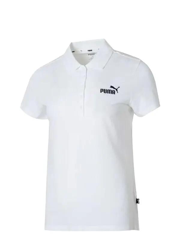 PUMA Logo Polo Shirt - White