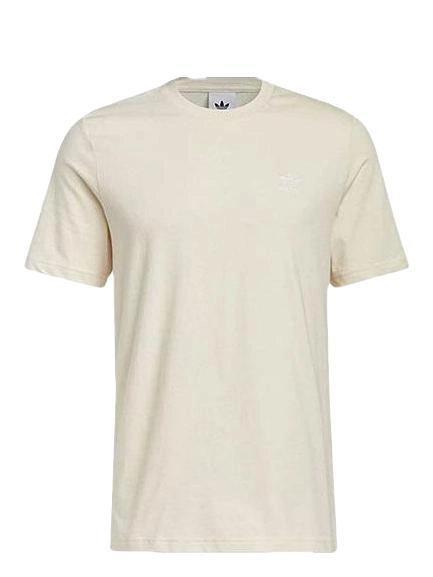 Adidas Originals Solid Color Logo Athleisure Casual Sports Round Neck Short Sleeve Creamy White T-shirt - Default Color