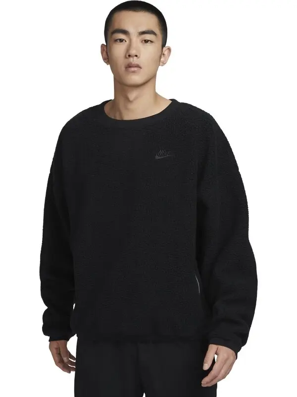 Nike Club Fleece Winterized Crew - Black