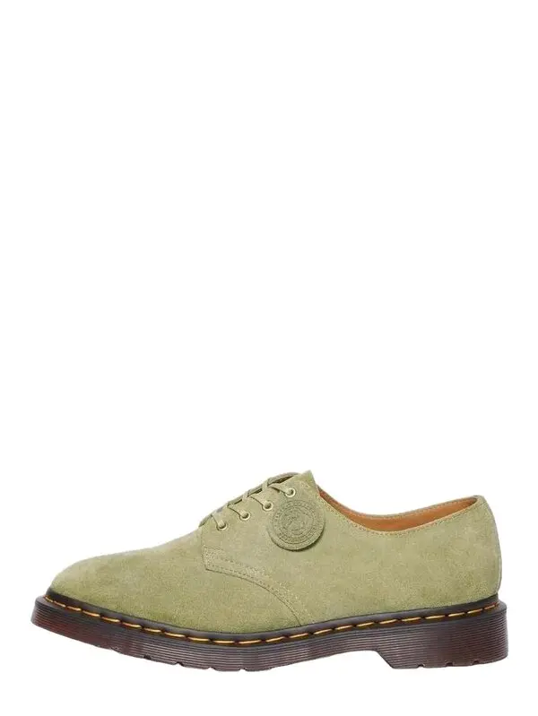 Dr. Martens Suede Derby Shoes - Pale Olive